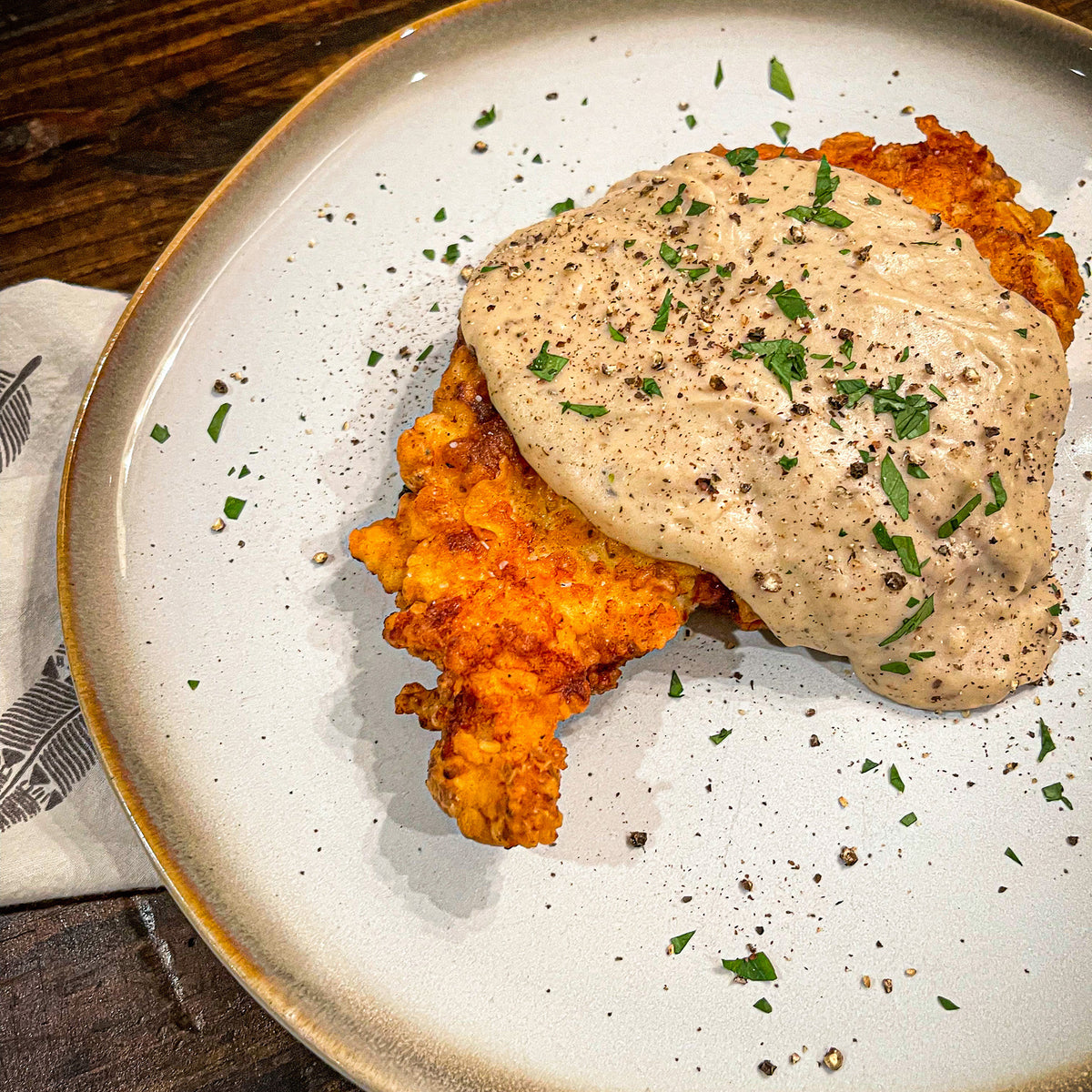 Chicken Fried Turkey with Pepper Mill Gravy — Final Approach